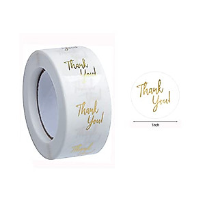 Thank You Stickers, 500pcs PVC Transparent Thank You for Your Order Sealing Stickers Decoration for Business, Packaging Bags, 1Inch (Thank You)