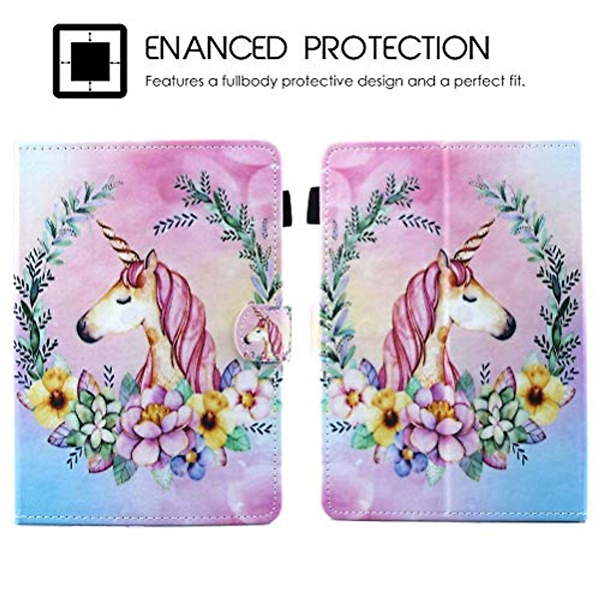 Universal 10" Tablet Case, AMOTIE Stand Cover w/Credit Card Slots for iPad 9.7 2018 2017/ iPad Air 5 4 2 1/ Galaxy Tab A 10.1 S6 10.4/ Tab E 9.6/ Fire HD 10/10.1 Inch Android 12 Google and More 9.5