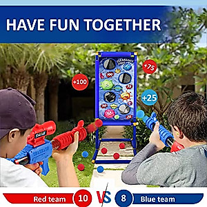 Kids Outdoor Toys for 5+ Year Old Boys: Shooting Game Toy With Target Set for Age 5 6 7 8-12 Boy Girls Gifts - 2 Pack Cool Party Games Easter Basket Stuffers for Kids Outside Toys Family Fun Ideas