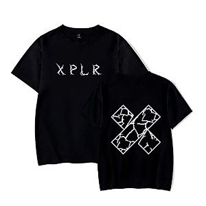 XPLR Sam and Colby Merch XPLR: Hell Week New 2D Fashion T-Shirt Kawaii Print Women Men Unisex Tops (Black,L)