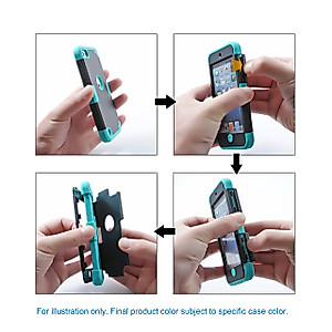 Wisdompro Case for iPod Touch 7, for iPod Touch 6, for iPod Touch 5, 3 in 1 Hybrid Soft Silicone and Hard PC Protective Case Cover for iPod Touch 5th 6th 7th Generation - Black/Black
