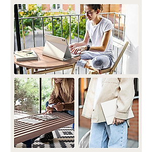 CHESONA Keyboard Case for iPad 10th Generation 10.9-inch 2022, Detachable Bluetooth Keyboard, Stand Folio Keyboard Cover with Pencil Holder, Rechargeable Keyboard for iPad 10th Gen 2022 (White)
