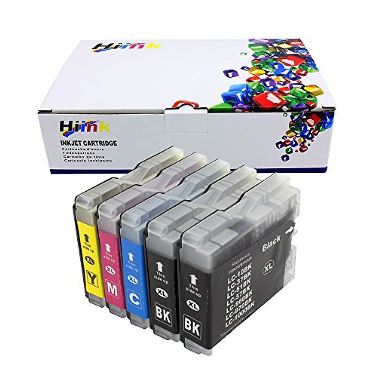 HIINK Compatible Ink Cartridge Replackement for Brother LC51 LC 51 Ink Cartridges use with MFC-230C MFC-240C MFC-3360C MFC-440CN MFC-465cn MFC-5460CN MFC-5860CN MFC-665CW MFC-685cw MFC-845CW (5 PK)