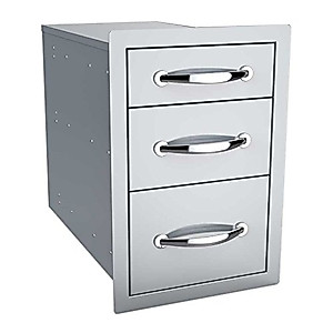 SUNSTONE B-TD18 14-Inch Flush Triple Access Drawer