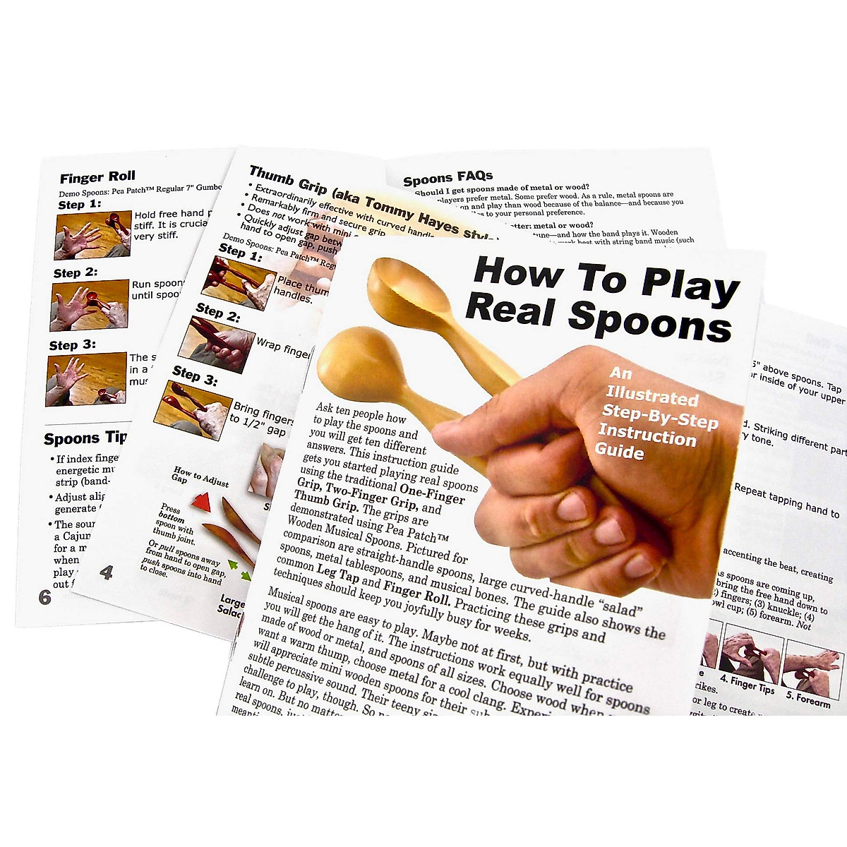 Pea Patch Teak Musical Spoons, Mini - w/free instruction booklet