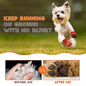 Kroiuain 2 Pairs Santa Red Detachable Closure Christmas Puppy Cute Dog Winter Shoes Boots (L)