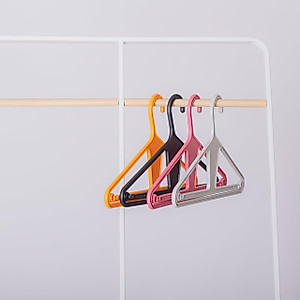 Kangaroo™ 100% Recycled High-Strength Clothing Hanger, Pants, Shirt, Jacket Hanger - Patented, Heavy Duty, Recycled, Suit Hanger, Coat Hanger, Non-Slip, Hangeroo™ (Charcoal 10-Pack)