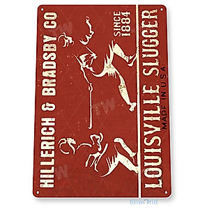 Tinworld TIN Sign “Louisville Slugger Bat Metal Decor Wall Art Bar Shop A478