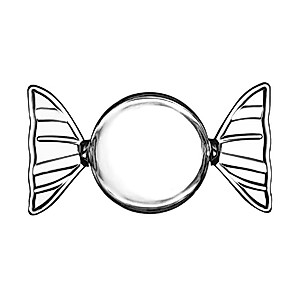 Posh Setting Mini Candy Shaped Container with Cover, Heavyweight Clear Plastic Candy Jar, Elegant Disposable Candy Container. 20 Count