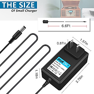 12V Ac Dc Adapter Charger Replacement for Crosley Radio CR49 CR49-BT CR49-TA CR249 CR249-TA CR32CD CR6233A CR6233A-RE CR7002A CR7002A-PA Tech Turntable Record Player I.T.E Switching Power Supply