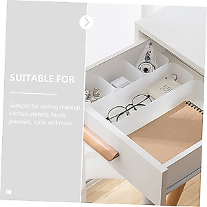 Veemoon 5pcs box Flatware Partition Dividers with Divider Vanity Office Cosmetics Classification Multi- Container Sorting Cutlery Makeup Silverware Clo Gadgets Stackable Sundries