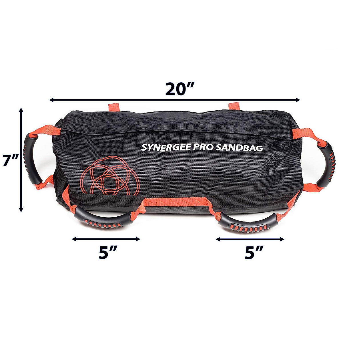 Synergee Pro Rogue Red Adjustable Fitness Sandbag with Filler Bags 10-40lbs Heavy Duty Weight Bag - Red