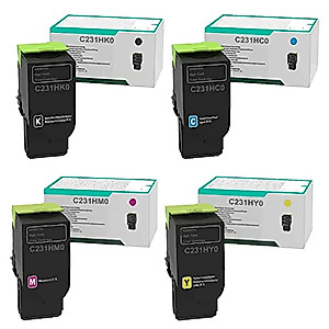 C231HK0 C231HC0 C231HM0 C231HY0 Remanufactured High Yield Toner Cartridge Replacement for Lexmark C2325 C2425 C2535 MC2325 MC2425 MC2535 MC2640 Cartridge.