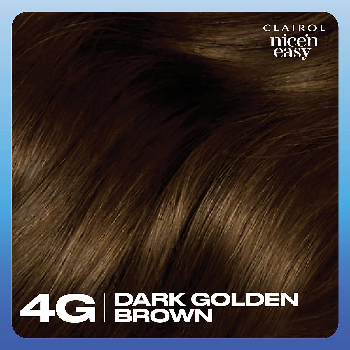 Clairol Nice'n Easy Permanent Hair Dye, 4G Dark Golden Brown Hair Color, Pack of 1