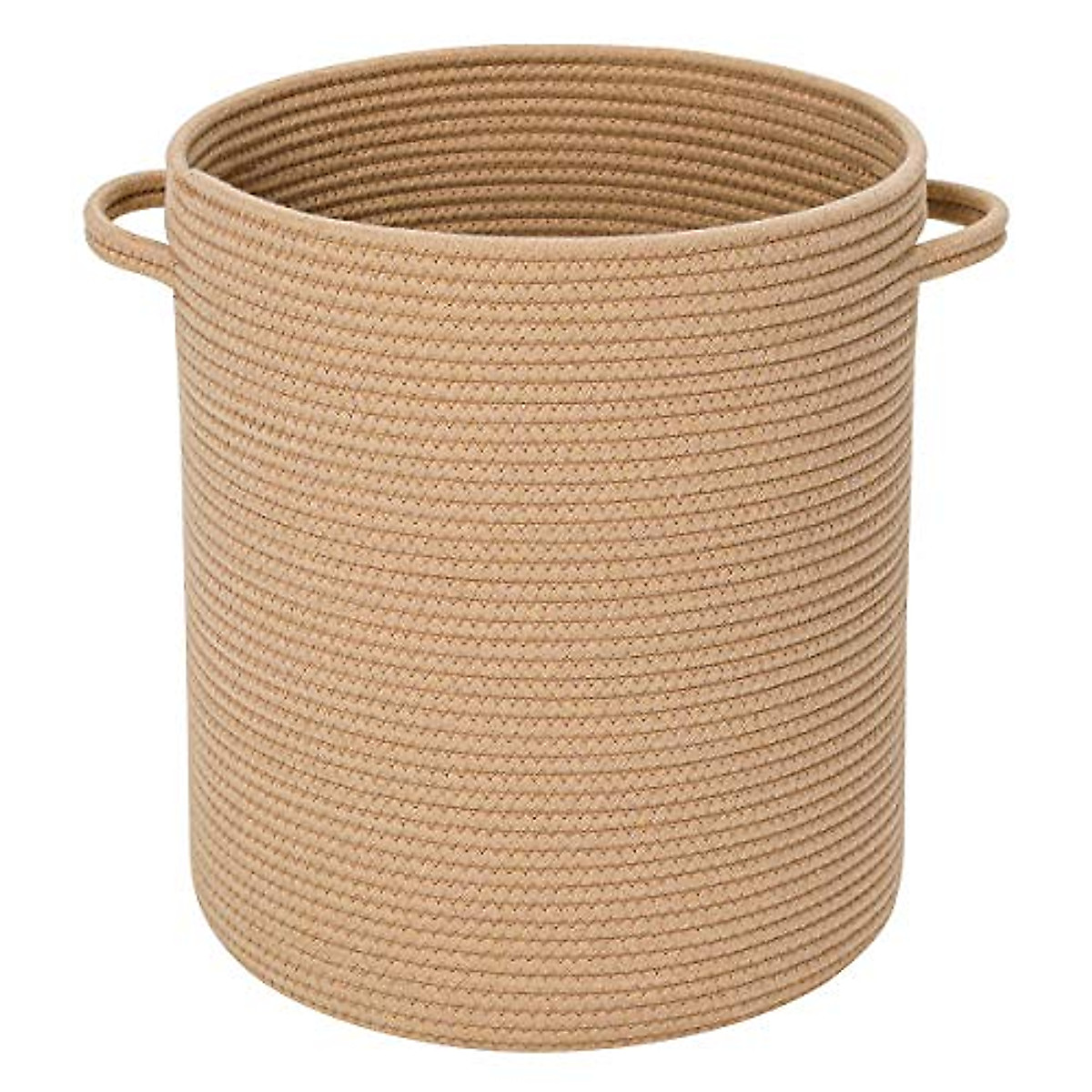 13" x 13" x 15" Medium Storage Basket with Lid, Cotton Rope Storage Baskets, Laundry Hamper, Cloth Bin, for Clothes Towels Blankets Storage in Living Room, Large Basket Full Beige with Cover