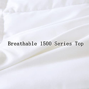 JURLYNE Full XL Mattress Topper - Extra Thick Cooling Mattress Pad Cover - Pillow Top with Breathable 4D Spiral Fiber Filling Mattress Cover