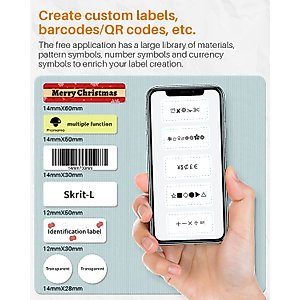 Memoqueen D30 Label Maker-Bluetooth thermal Mini Label Printer-Portable label Maker Machine with tape,Labeler Compatible with Phomemo D30 iOS&Android, Easy to Use for home office organization,Green