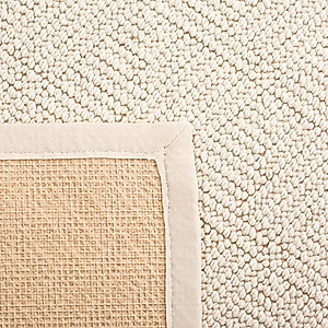 SAFAVIEH Natural Fiber Collection 8' x 10' Ivory NF483A Handmade Premium Wool & Jute Area Rug