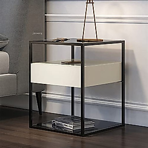 HIGOH Bedside Table Bedroom Living Room Bedside Table Dorm Locker Apartment Side Table Hotel Bedside Table