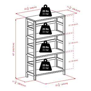 Winsome Wood Leo model name Shelving, Small, Espresso