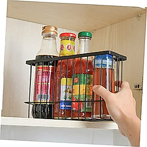 HOLIDYOYO Bathroom Shelf Underwire Wire Storage Baskets Kitchen Counter Hooks Accessories Rustproof Wire Basket Closet Organizer Bins Pickle Crock Tank Shower Stall Bathroom Organizer Black