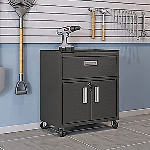 Manhattan Comfort Fortress Storage Units, Charcoal Gray