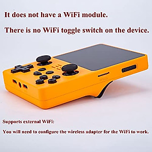 Petforu Powkiddy RGB20S Handheld Retro Game Console with Built-in Games (128G 20000 Games Yellow)