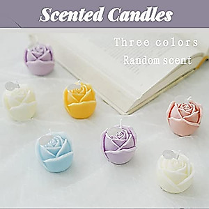 1 PCS Rose Shape Aromatherapy Scented Candle,Valentines Day Gifts for Her,Candles Gifts for Women,Aromatherapy Candles for Home Decor,Valentine Thanksgiving Christmas Gift for Women(Pink)