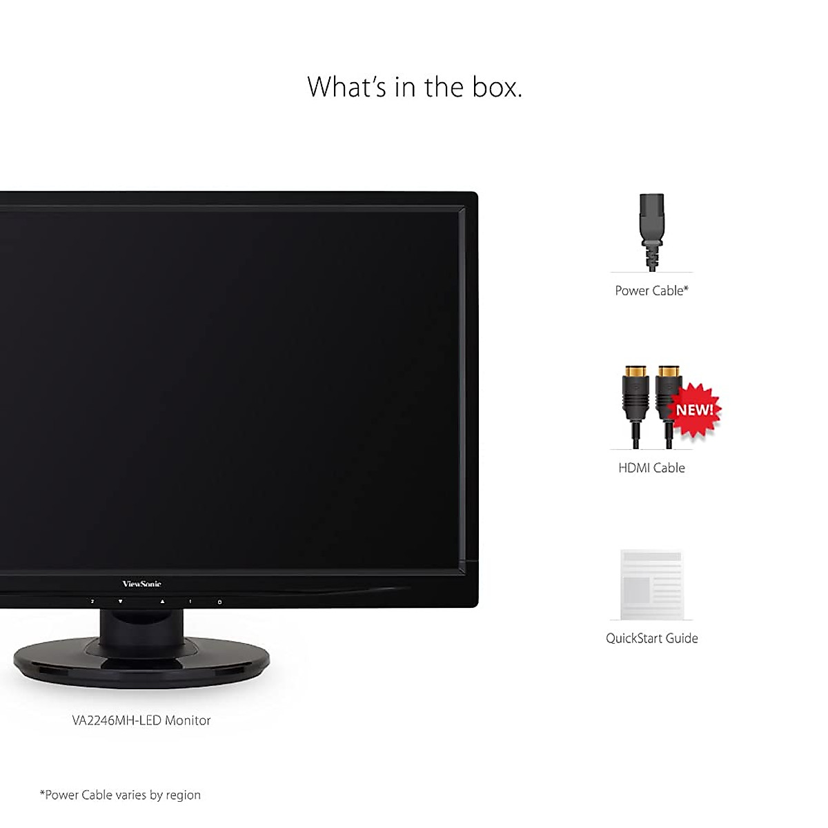 ViewSonic VA2246MH-LED 22in 1080p LED Monitor HDMI, VGA (Renewed)