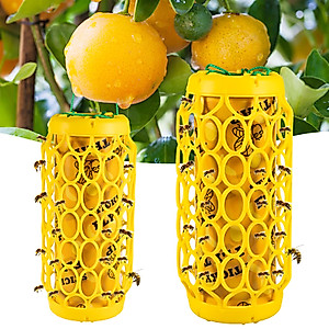 Jahy2Tech 2 Pcs Wasp Trap,Carpenter Bee Trap,Wasp Traps Outdoor Hanging,Yellow Jacket Trap Wasp Killer Insect Catcher, Reusable Wasp Deterrent Outdoor Sticky Bug Board Bee Traps Catcher Wasp Repellent