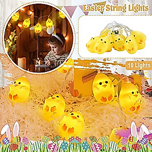 Easter Lights, 5ft 10 LEDs Chicks Light Indoor/Outdoor Decorative Light Battery Operated Chicks Night Light Walls, Windows, Rooms Decorative Lights for Tent Garden Patio Holiday Tree Decorative
