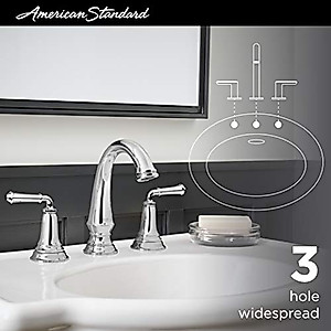 American Standard 7052807.002 Delancey Widespread Bathroom Faucet with Pop-up Drain, Polished Chrome