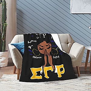 Beyli Sigma Gamma Rho Blanket - 50" X 40" Throw Blanket for Her Or Girlfriend, Sigma Gamma Rho Sister Gift