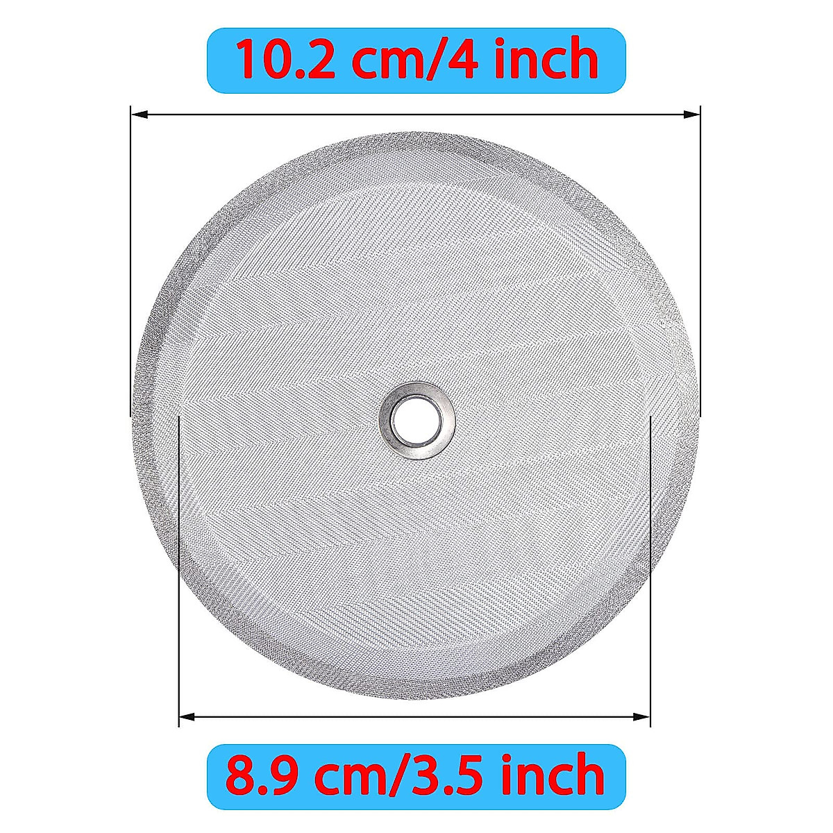 6 Pieces Attsky French Press Filter, 4 Inch Stainless Steel Mesh Screen and Replacement Parts for French Press Coffee Maker