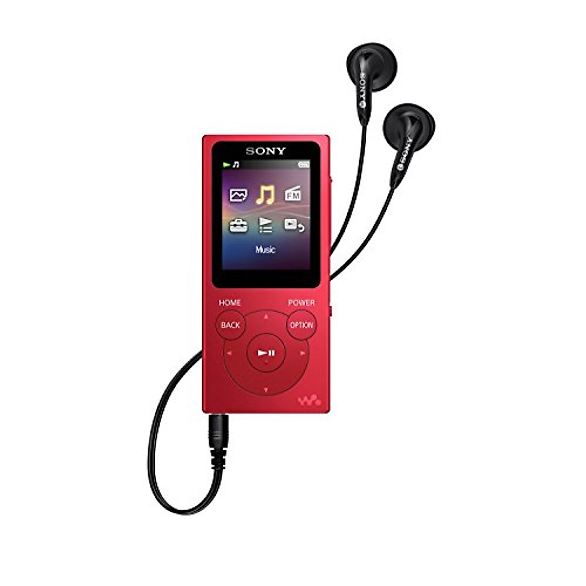 Sony NWE394/R 8GB Walkman MP3 Player (Red) & ZX Series Wired On-Ear Headphones, Black MDR-ZX110, 7.87 x 1.81 x 5.87 inches