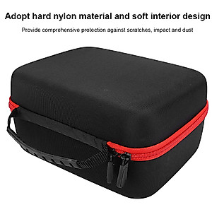 Hopcd VR Gaming Headset Carrying Case Nylon Hard Travel Case for Oculus Go VR Headset Protective/Collection Bag, with A Pocket for VR Controller(Black Red)