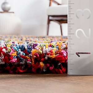 nuLOOM Ardelle Swirl Shaggy Area Rug, 8x10, Multi