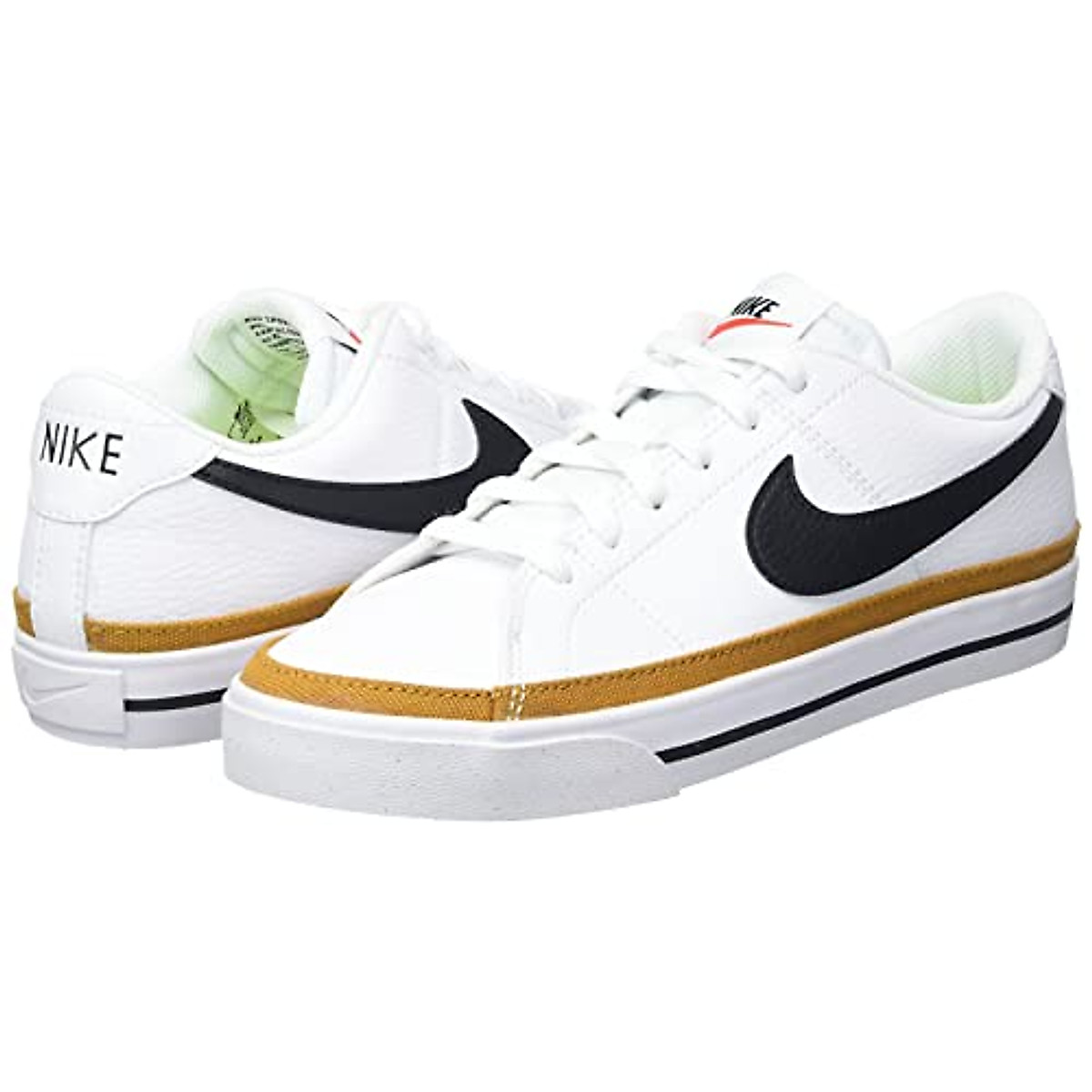 Nike Womens Court Legacy (White Black Desert Ochre, us_Footwear_Size_System, Adult, Women, Numeric, Medium, Numeric_9)