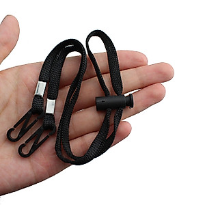 TAODAN 5PCS Adjustable Hat Strap Clips Black Windproof Strap Clips Cap Hat Chin Cord for Golf, Fishing, Boating