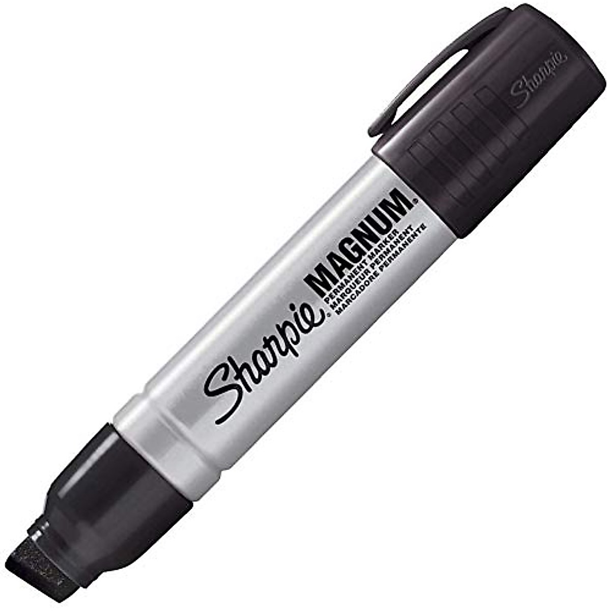 Sharpie 44001 Oversized Chisel Tip Extra Wide Magnum Permanent Marker (2 Pack), Black, Sturdy Extra-wide Felt Chisel Tip, Quick-drying Ink is Fade-and Water-Resistant