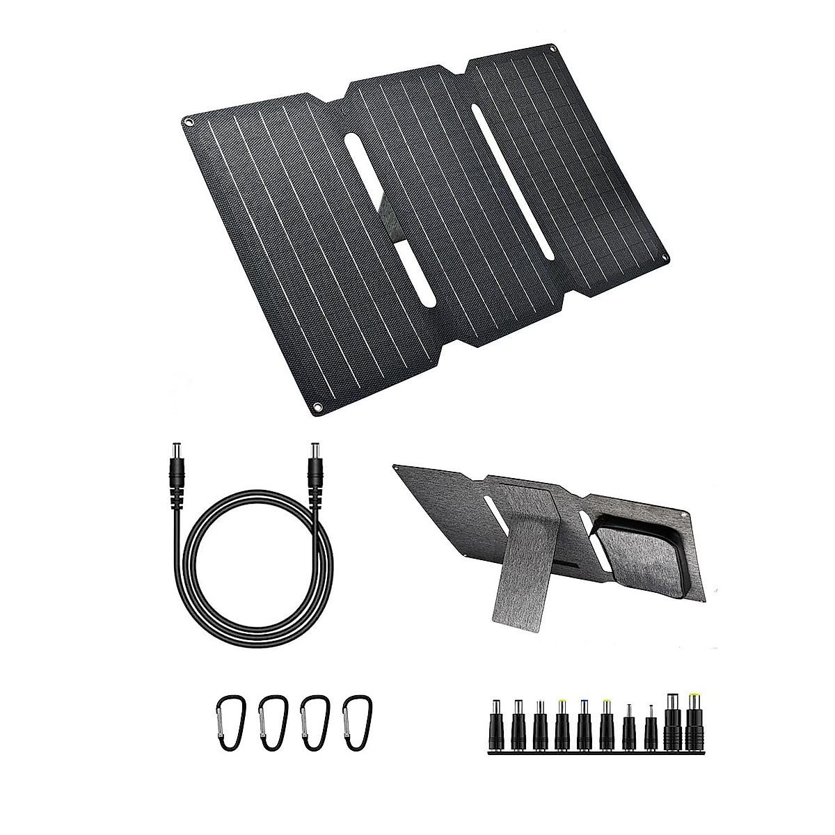 Portable Solar Panel, ActuEgo 30W Solar Panels Portable IP65 Portable Solar Charger for Cell Phone IP65 Waterproof Solar Panel Kit 18V DC/USB/USB-C for Power Station/Camping/Hiking/Outdoor Avtivities
