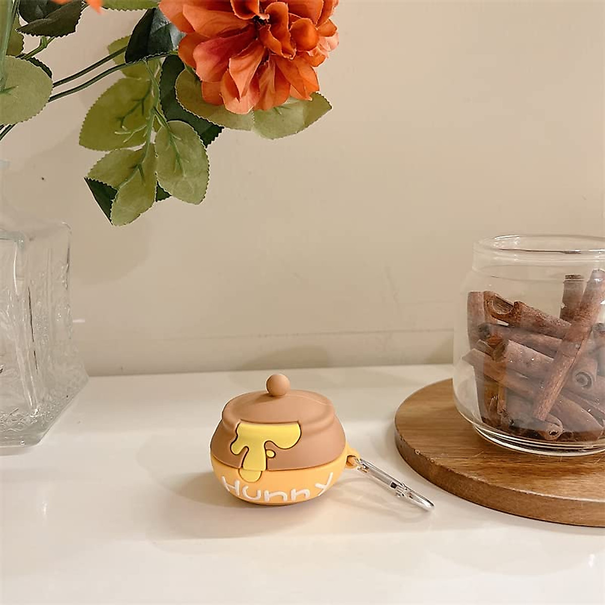 Joie & Joho Soft Silicone Cute Case with Keychain Accessories for Samsung Galaxy Buds 2 Case (2021)/ Galaxy Buds Pro Case (2021)/ Galaxy Buds Live Case (2020) Earbuds Case