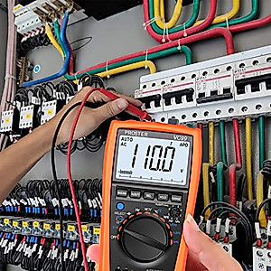 Proster Autoranging Multimeter 6000 Count TRMS Digital Multitester NCV AC DC Current Voltage Tester Amp Ohm Volt Meter Capacitance Test Temperature Measurement Continuity Tester
