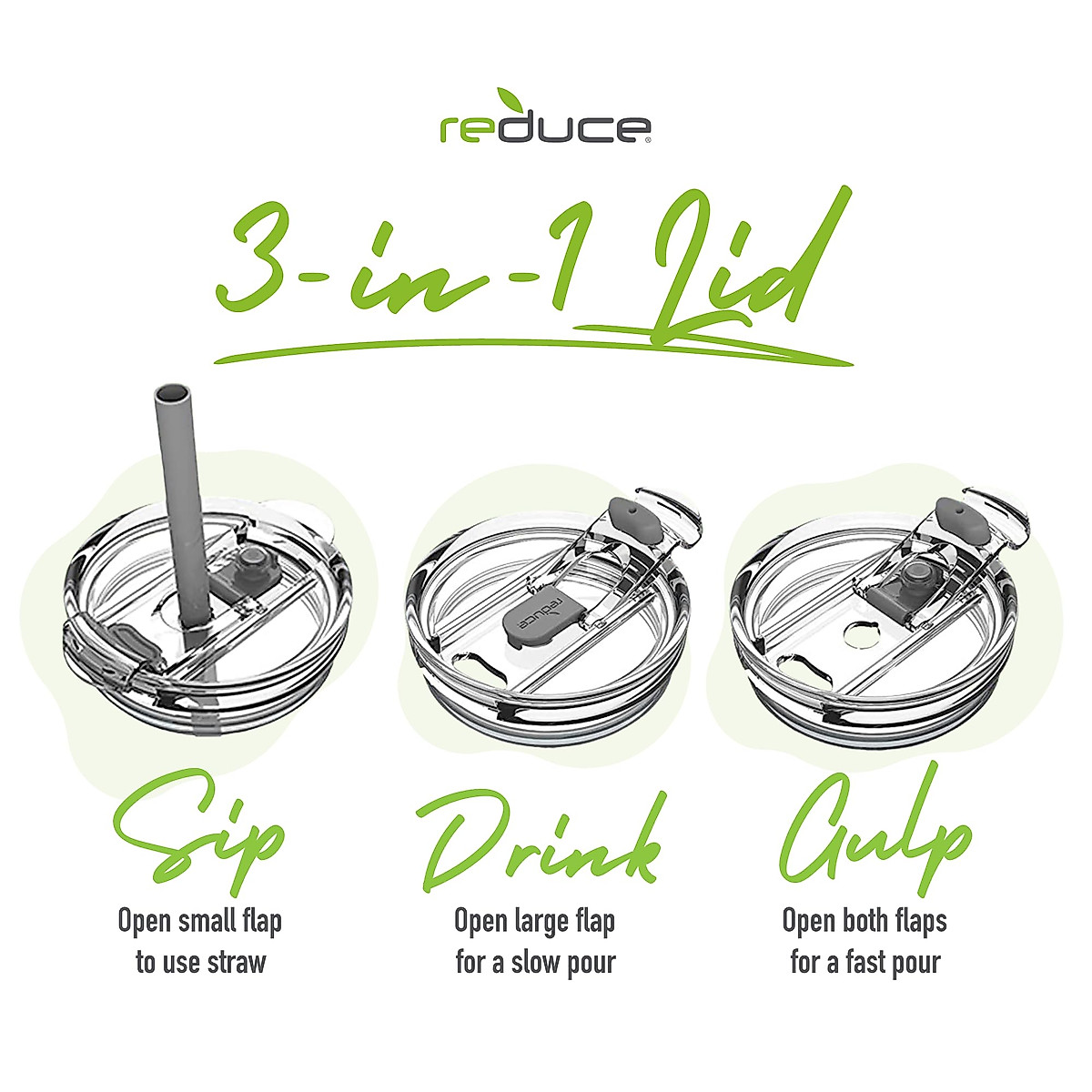 REDUCE 14 oz Coldee Tumbler with Handle for Kids Leakproof Insulated Stainless Steel Mug with Lid & Spill-Proof Straw, Keeps Drinks Cold up to 18 Hrs, Pink Lemonade