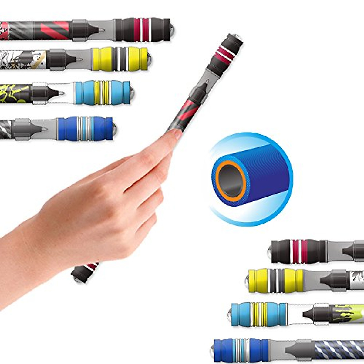 ZHIGAO 5028 V.7.0 Non Slip Coated 20cm Spinning Pen with Weighted Ball ((ONLY ONE,Random Color))