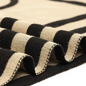 EASTBUDDY Cashmere Feel Scarfs for Women,Pashmina Shawl Wraps with Tassel, Winter Warm Large Blanket Scarf for Travel (Black + Khaki)