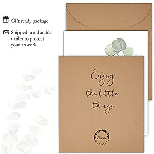 Howwii Botanical Boho Bathroom Decor Wall Art Prints, UNFRAMED Sage Green Plants Decor for Bedroom|Office, Minimalist Eucalyptus Leaves Watercolor Art Prints, Set of 4 Pictures, 8"x10" No Frames