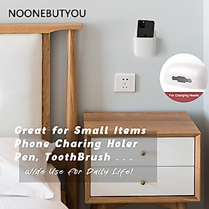 Remote Control Holders 3 Pcs Wall Mount Remote Holder Self Adhesive Remote Case Hole-Free Storage Organizer Adhesive Pen Holder Wall Sticky Cubicle For Home Office School Pencil Phone Charging White