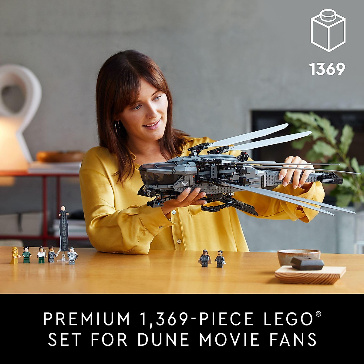 LEGO Icons Dune Atreides Royal Ornithopter 10327, Collectible Dune Inspired Model for Build and Display, Adult Gift Idea for Sci-Fi Movie Fans, 8 Dune Minifigures