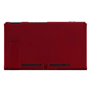 eXtremeRate Soft Touch Grip Red Console Back Plate DIY Replacement Housing Shell Case for Nintendo Switch Console with Kickstand – JoyCon Shell NOT Included